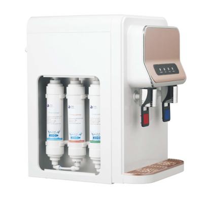 China 3 Stage Reverse Osmosis Water Cooler with 7.8L/H Purification Capacity and 500W Heating Power - White Table Water Dispenser for sale