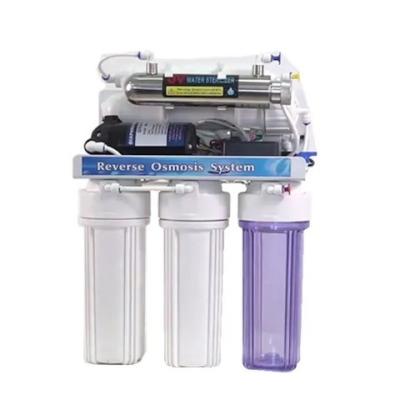 China 6-Stage Reverse Osmosis Alkaline Water Purifier System 50/75/100GPD with Automatic Flushing 500×400×485mm for sale