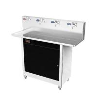 China Automatic 35L Stainless Steel Water Cooler with 4 Faucets - 35L/H Cooling Capacity Commercial POU Dispenser for sale