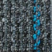 China Blue Geometric Carpet Tile B1 Fire Rated Nylon Commercial Carpet 1/12 Gauge for sale