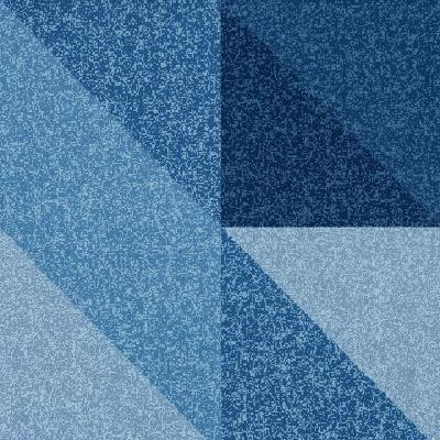 China Blue Geometric Carpet Tile B1 Fire Rated Nylon Commercial Carpet 1/12 Gauge for sale