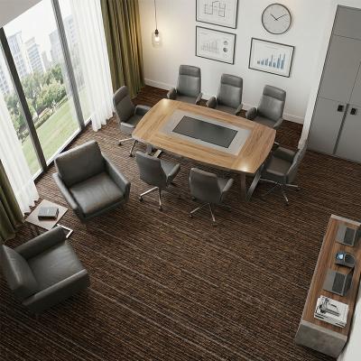 China Stain Resistant Carpet Tiles Warehouse PP Carpet Squares For Classroom for sale