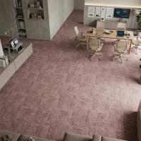 China Dusty Pink Antibacterial Home Carpet Tile With Customizable Pattern for sale