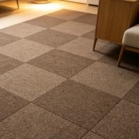 China Polypropylene Peel And Stick Rug Tiles 1/12 Gauge Adhesive Backed Carpet Tiles for sale