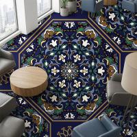 China Islamic Geometric Floral Carpet Tile Select Elements Carpet Tile For Prayer Room for sale