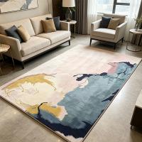 China Abstract Watercolor High End Area Rugs Blue Beige Modern Luxury Rugs for sale