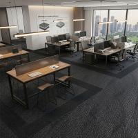 China Charcoal Linear Textured Carpet Tile Carpet Plank 25x100cm Modern Style for sale