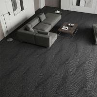 China Charcoal Linear Textured Carpet Tile Carpet Plank 25x100cm Modern Style for sale