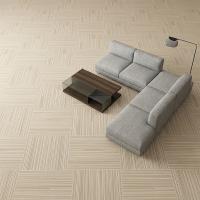 China Printed Nylon Carpet Tile Beige Vertical Linear Textured Nylon Carpet for sale