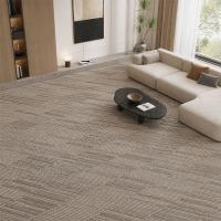 China Taupe Linear Textured Carpet Tile Modular Nylon Carpet Flooring 25X100cm Tiles for sale