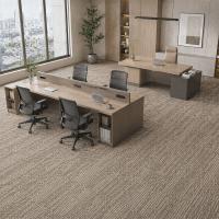 China Taupe Linear Textured Carpet Tile Modular Nylon Carpet Flooring 25X100cm Tiles for sale
