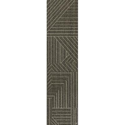 China Black Grey Nylon Carpet Tile 25x100cm Office Carpet Tiles For Hotel Lobbies for sale