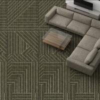 China Black Grey Nylon Carpet Tile 25x100cm Office Carpet Tiles For Hotel Lobbies for sale