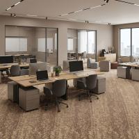 China 25x100 Nylon Carpet Tiles Flooring Soft Carpet Tile Stain Resistant for sale
