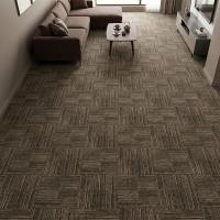 China Muted Brown Nylon Carpet Tile Class B1 Flame Retardancy Rug Tiles for sale
