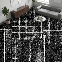 China White Linear Black Carpet Tiles Wear Resistance Luxury Carpet Tiles for sale