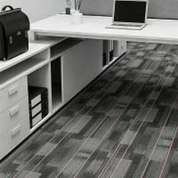 China GB Standard Stripe Carpet Tile B1 Fire Rated Gray Carpet Tile for sale