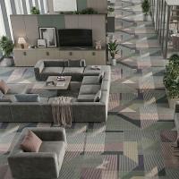 China Linear Geometric Pattern Carpet Tile Nylon Carpet Tiles PVC Backing For Open Offices for sale