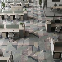 China Linear Geometric Pattern Carpet Tile Nylon Carpet Tiles PVC Backing For Open Offices for sale