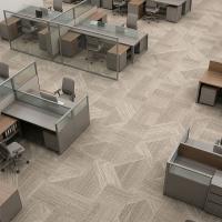 China Antibacterial Nylon Carpet Tiles Warm Beige Geometric Pattern Carpet Tiles for sale