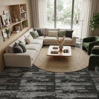 China Dark Blue Printed Carpet Tiles UV Resistant For Sunlit Areas for sale