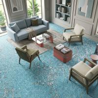 China Turquoise Speckled Textured Carpet Tile 100 Percent Nylon Carpet Tiles for sale