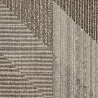 China Warm Brown Geometric Carpet Tile Stain Resistant Floor Carpet Tiles for sale