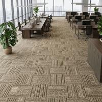 China Dark Grey Nylon Carpet Tile with Antibacterial & Anti-mite Vertical Ribbed Jacquard Loop for Healthcare Flooring for sale