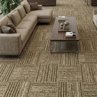 China Dark Grey Nylon Carpet Tile with Antibacterial & Anti-mite Vertical Ribbed Jacquard Loop for Healthcare Flooring for sale