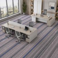 China Vertical Ribbed Jacquard Loop Office Carpet Tiles 50*50cm 60*60cm for sale