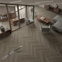 China B1 Fire Rated 100% Nylon Carpet Tile with Vertical Striped Jacquard Loop for Government Offices for sale