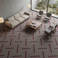 China Vertical Striped Nylon Carpet Tiles Commercial Carpet Squares For Showrooms for sale