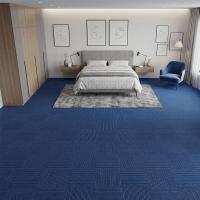China Warm Taupe Striped Carpet Tile 6mm Modular Carpet Tiles 50x50cm for sale