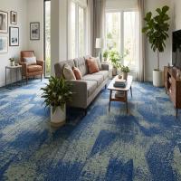 China Warm Taupe Vertical Striped Carpet Tile Flame Retardant B1 Antibacterial Commercial Carpet Tile with High-Elasticity Bitumen Backing for sale