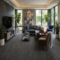 China Charcoal Grey Modular Carpet Tiles 100% Polypropylene Custom Printed Carpet Tiles for sale