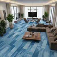 China Dark Blue Gradient Pixel Carpet Planks Polypropylene Thick Carpet Tiles Anti Mite for sale