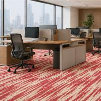 China Irregular Stripes PP Carpet Tile 4mm Pile Washable Carpet Tiles For Schools for sale