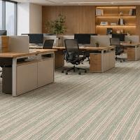 China Vibrant Red PP Carpet Tile 4mm Pile 25cmx100cm Bathroom Carpet Tiles for sale