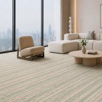 China Vibrant Red PP Carpet Tile 4mm Pile 25cmx100cm Bathroom Carpet Tiles for sale