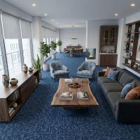 China Class B1 PP Carpet Tile Bacteria Proof Commercial Carpet Squares for sale