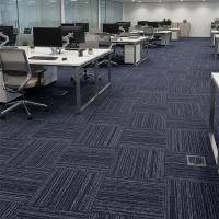 China Uniform Black PP Carpet Tile 1/12 Gauge Anti Bacterial Indoor Outdoor Carpet Squares for sale
