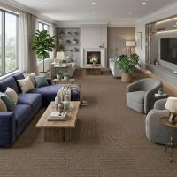 China Earthy Light Brown 50x50 Carpet Tiles 6mm Thickness For Modern Office for sale