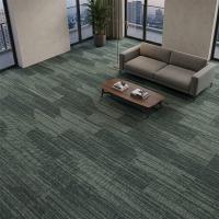 China Muted Green Residential Carpet Tiles Anti Static Eco Friendly With 5mm Pile for sale