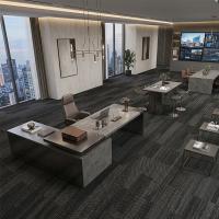 China Monochromatic Black PP Carpet Tile Anti Slip Industrial Carpet Tiles for sale