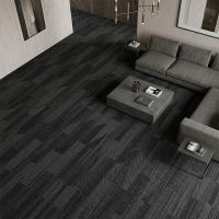 China Monochromatic Black PP Carpet Tile Anti Slip Industrial Carpet Tiles for sale