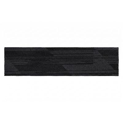 China Monochromatic Black PP Carpet Tile Anti Slip Industrial Carpet Tiles for sale
