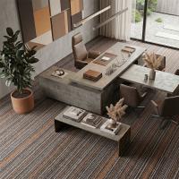 China Taupe Burnt Orange Carpet Planks PP Carpet Tile Anti Slip Durable for sale