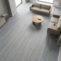China Pale Blue Outdoor Carpet Squares 25x100cm Carpet Planks Antibacterial Treatment for sale