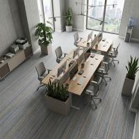 China Pale Blue Outdoor Carpet Squares 25x100cm Carpet Planks Antibacterial Treatment for sale