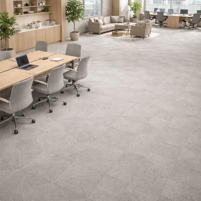 China Fireproof Beige Heavy Duty Carpet Tiles Jacquard Design Domestic Carpet Tiles for sale